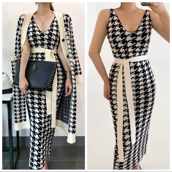 M Signature Collection | Dresses | The Lylyth Super Soft Houndstooth ...